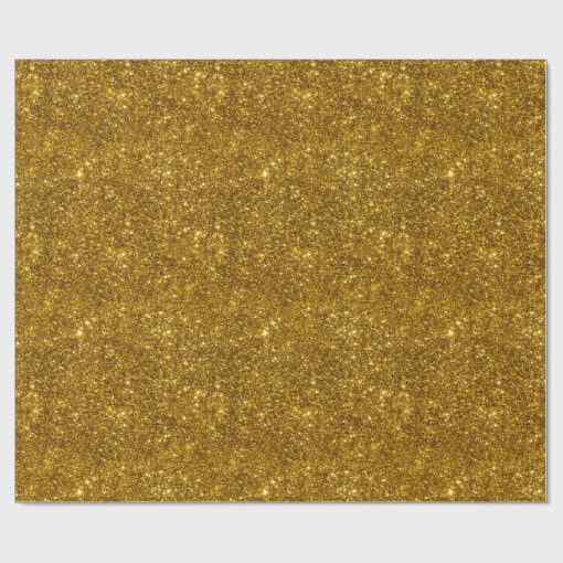 Dark Gold Glitter Metallic Sparkle Shine Wrapping Paper | Zazzle