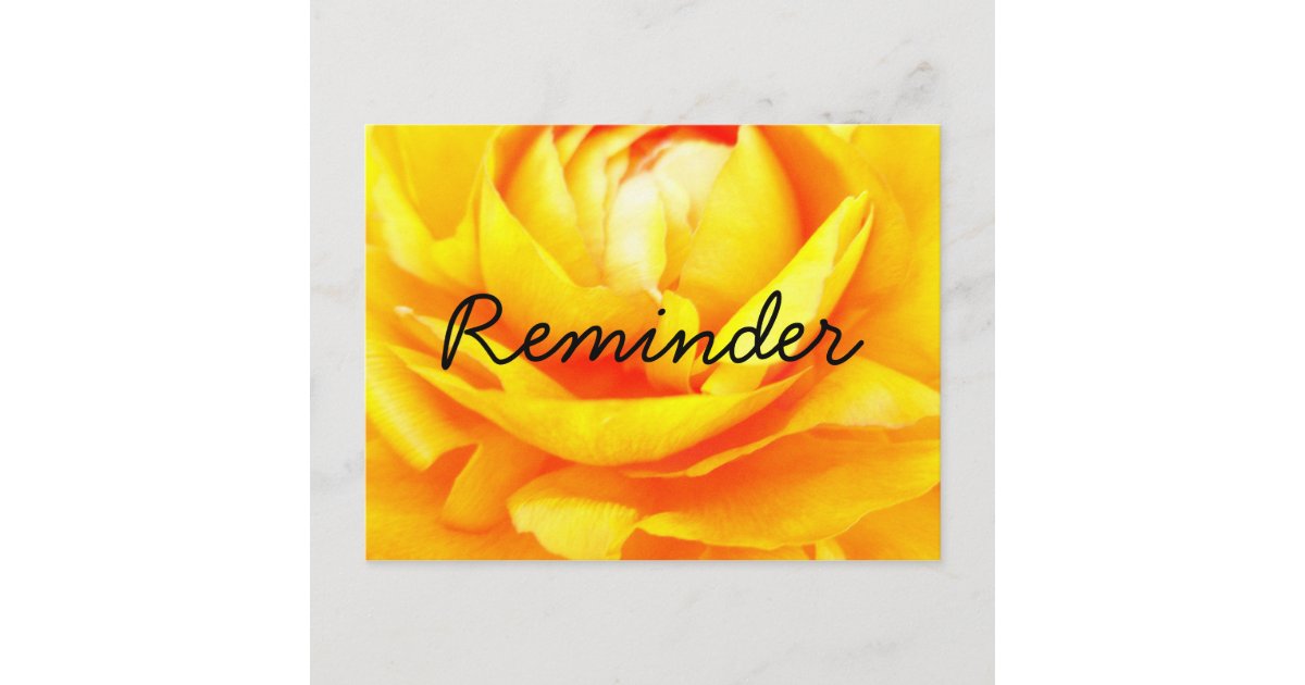 Dark Gold Reminder Postcard | Zazzle