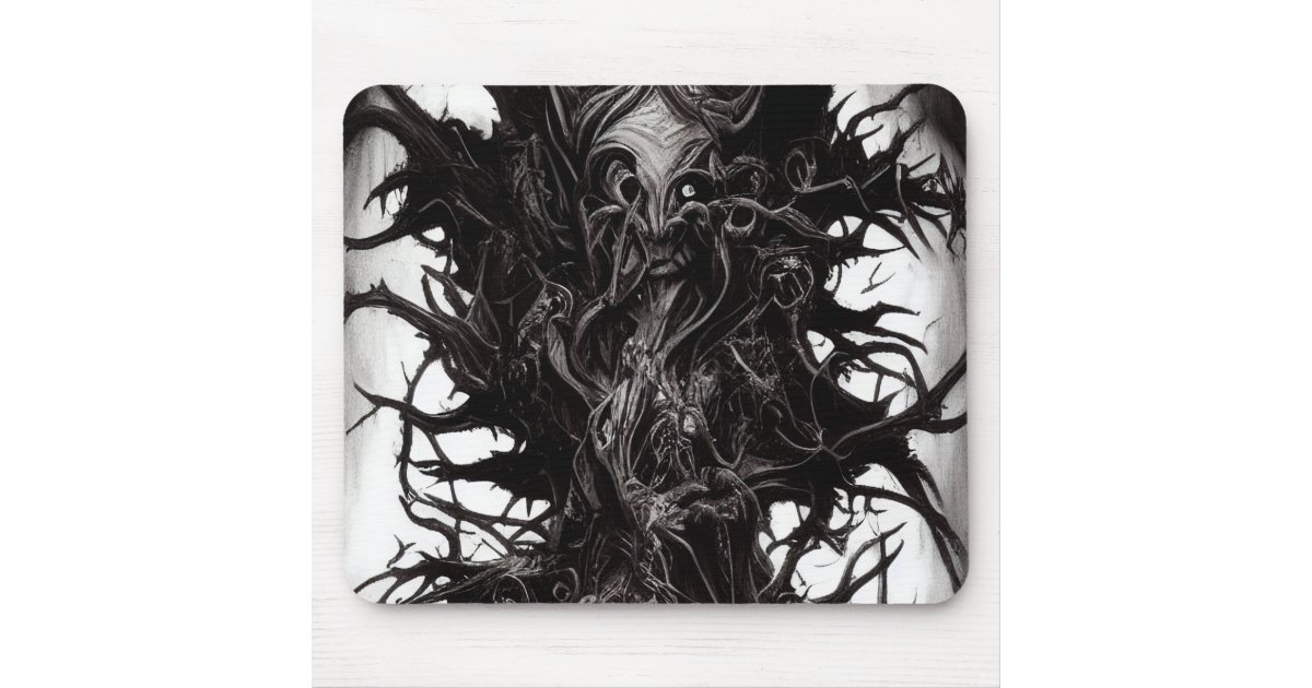 Dark Gothic Art Dark Vile Biomatter Horizontal Mouse Pad | Zazzle