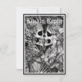 Dark Gothic Black & White Skeleton Couple QR Code RSVP Card | Zazzle
