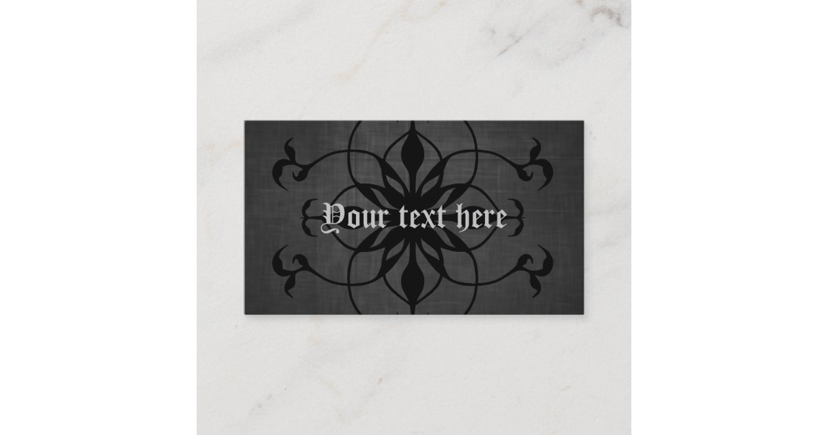 Dark Gothic flower business cards to personalize | Zazzle