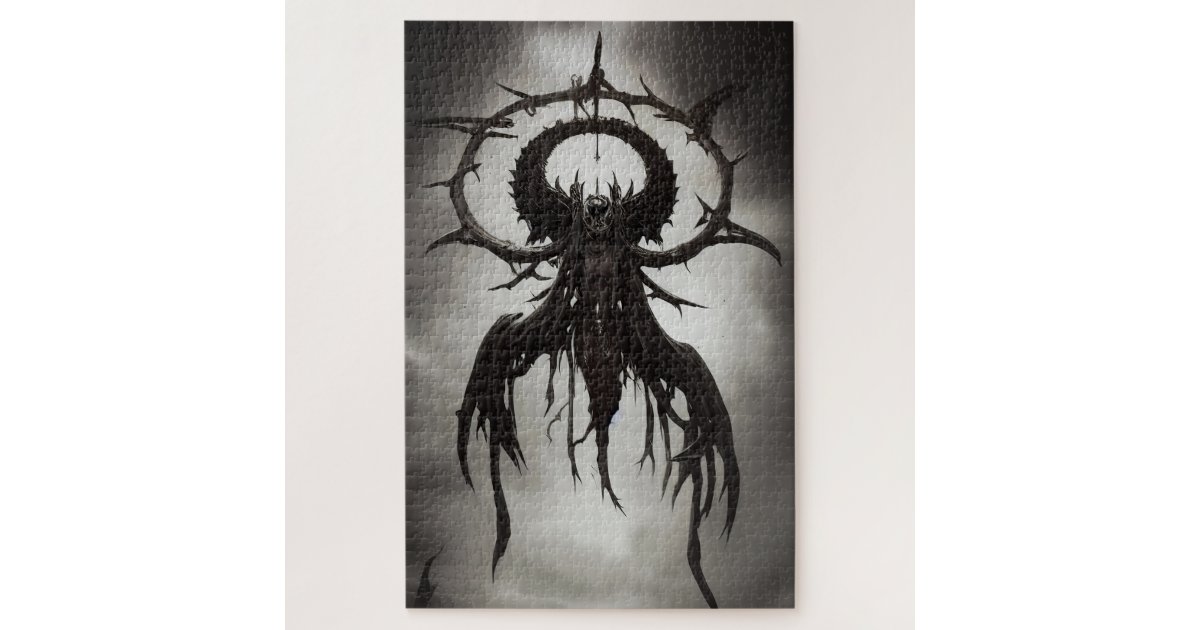Dark Gothic Horror Art: Dark Omen Jigsaw Puzzle | Zazzle