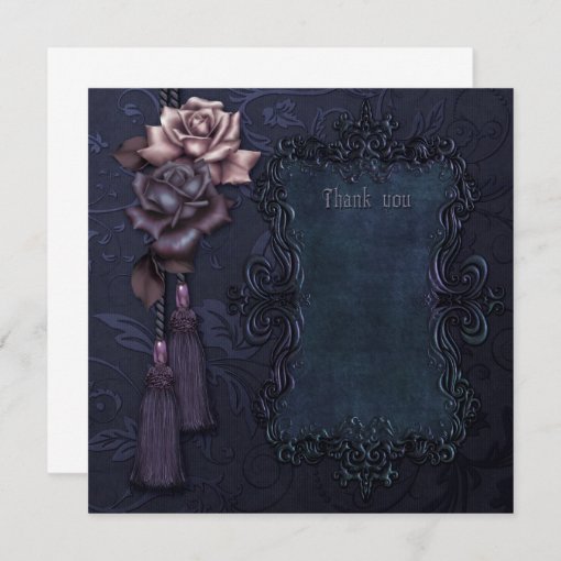 Dark Gothic Thank you card | Zazzle