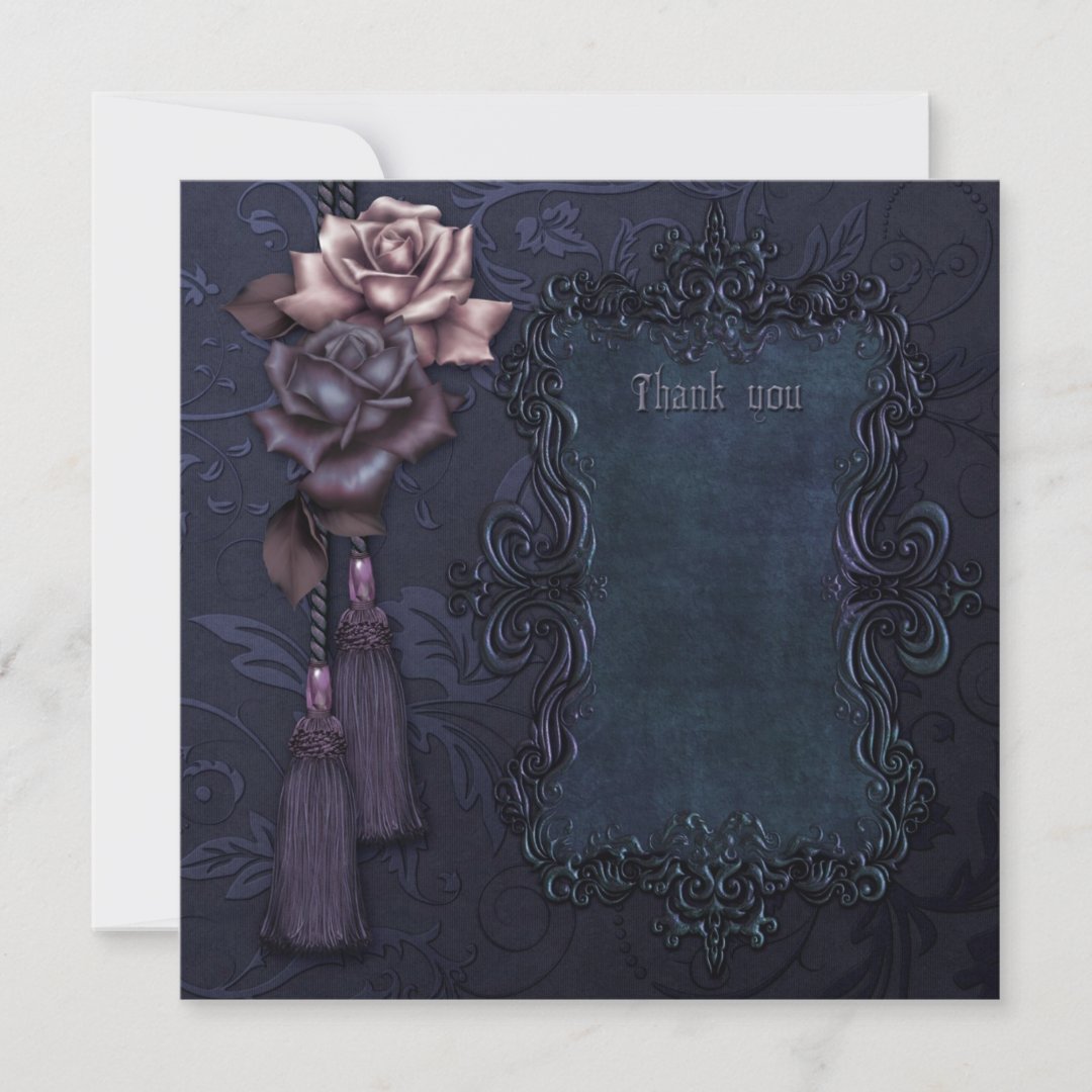 Dark Gothic Thank you card | Zazzle