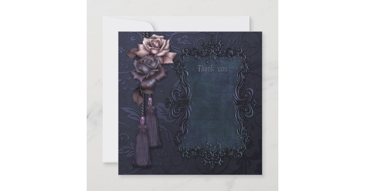 Dark Gothic Thank you card | Zazzle