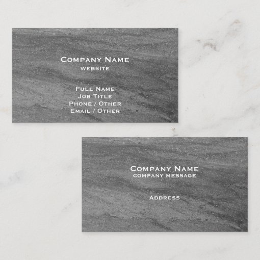 Dark Gray Granite Business Card | Zazzle