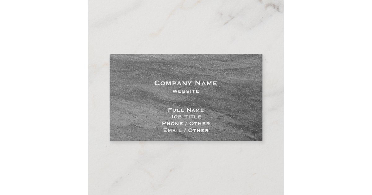 Dark Gray Granite Business Card | Zazzle