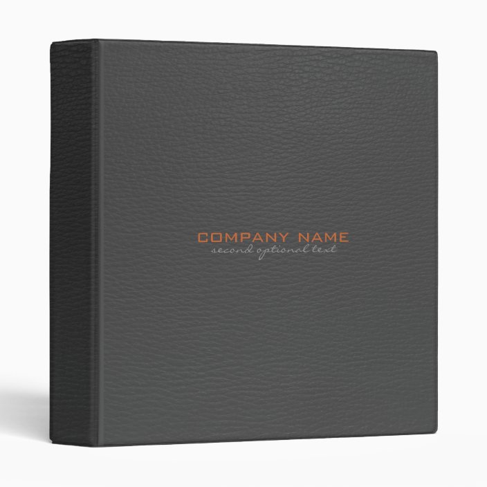 Dark Gray Leather Look Customized Avery Binder | Zazzle.com