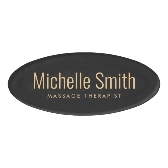 Dark gray modern minimal name tag | Zazzle