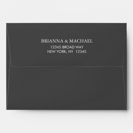Dark Gray Pre- Addressed Envelope | Zazzle.com
