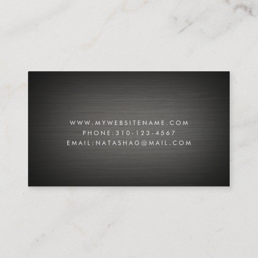 Dark Gray Wood Minimalist Zen Business Card | Zazzle