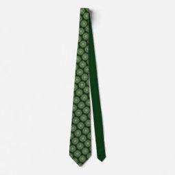 Dark Green Atomic Mandala Tie | Zazzle