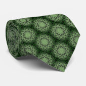 Dark Green Atomic Mandala Tie | Zazzle