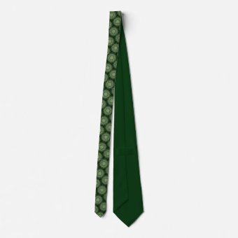 Dark Green Atomic Mandala Tie | Zazzle