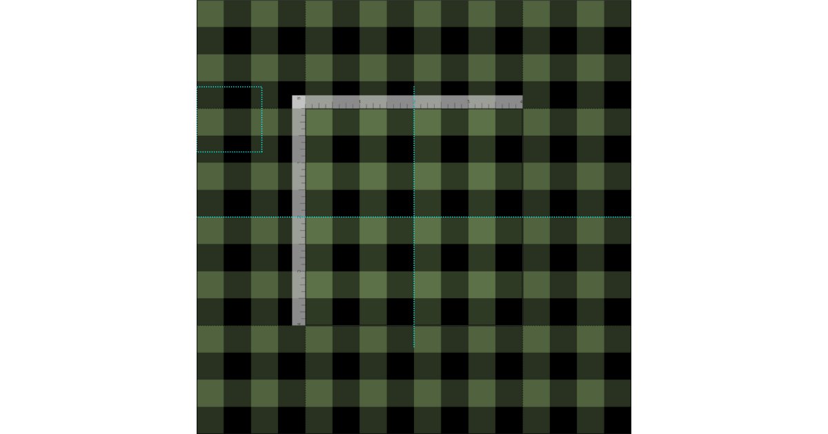 Dark Green Buffalo Check Plaid Fabric | Zazzle