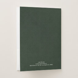 Dark Green Canvas Texture Pocket Folder | Zazzle