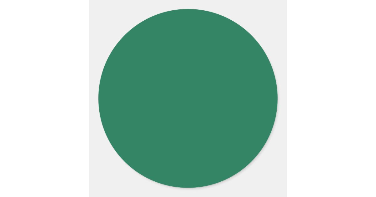 Dark Green Classic Round Sticker | Zazzle