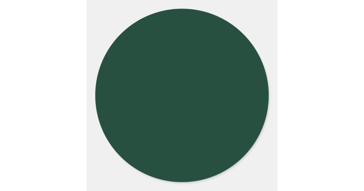 Dark Green Classic Round Sticker | Zazzle