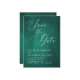Dark green elegant script. Emerald calligraphy Save The Date | Zazzle