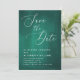 Dark green elegant script. Emerald calligraphy Save The Date | Zazzle