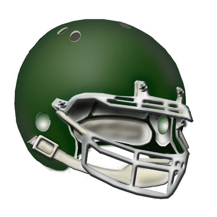Dark Green Football Helmet Ornament | Zazzle