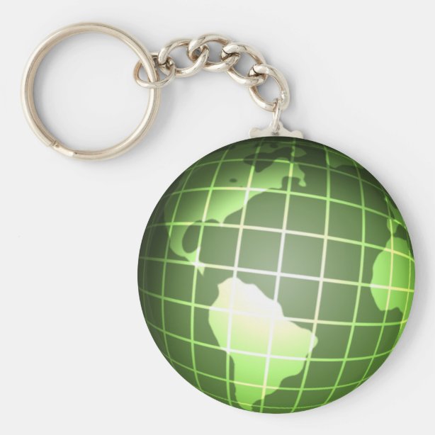 Globe Keychains - No Minimum Quantity | Zazzle