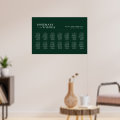 Dark Green Modern Seating Chart Find Your Seat | Zazzle