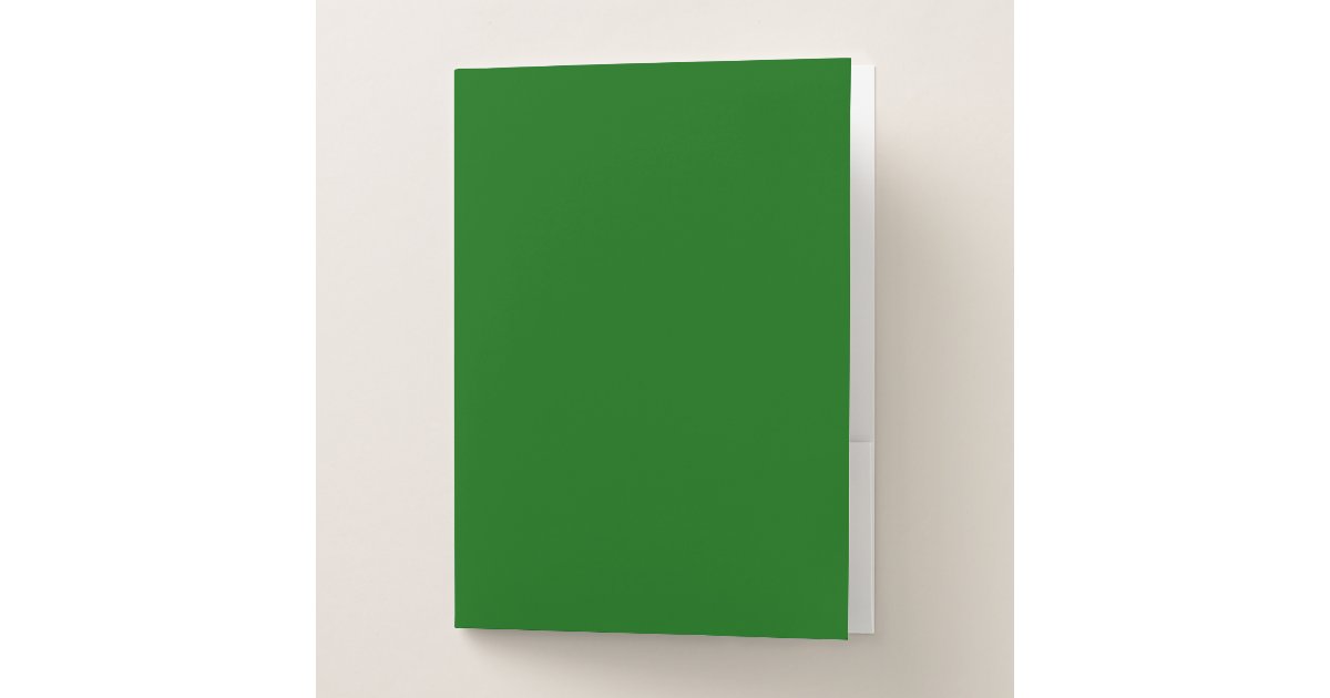 Dark Green Pocket Folder | Zazzle