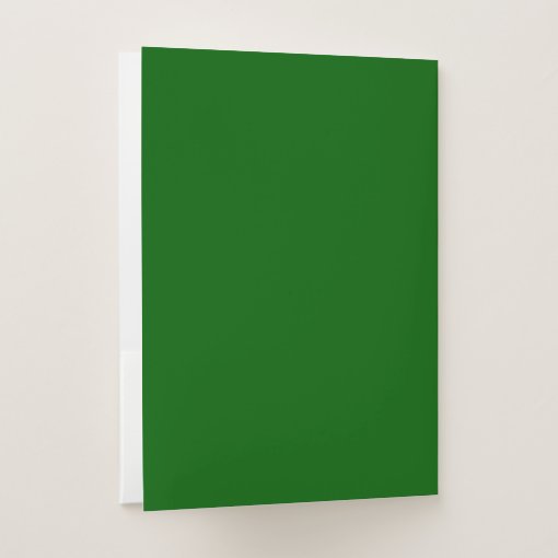 Dark Green Pocket Folder | Zazzle