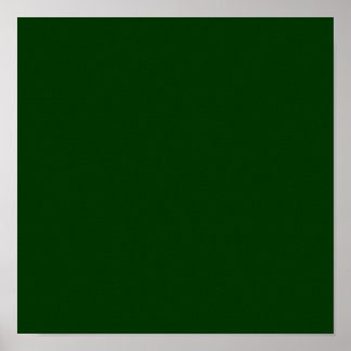 Solid Dark Green Color Posters | Zazzle