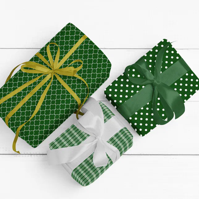 Dark Green Wrapping Paper Sheets | Zazzle