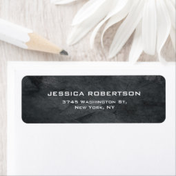 Dark Grey Texture Plain Elegant Modern Trendy Label | Zazzle