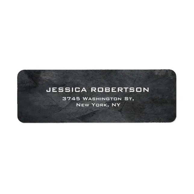 Dark Grey Texture Plain Elegant Modern Trendy Label | Zazzle