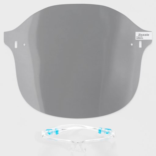 Dark Grey Tinted Shade Face Shield | Zazzle