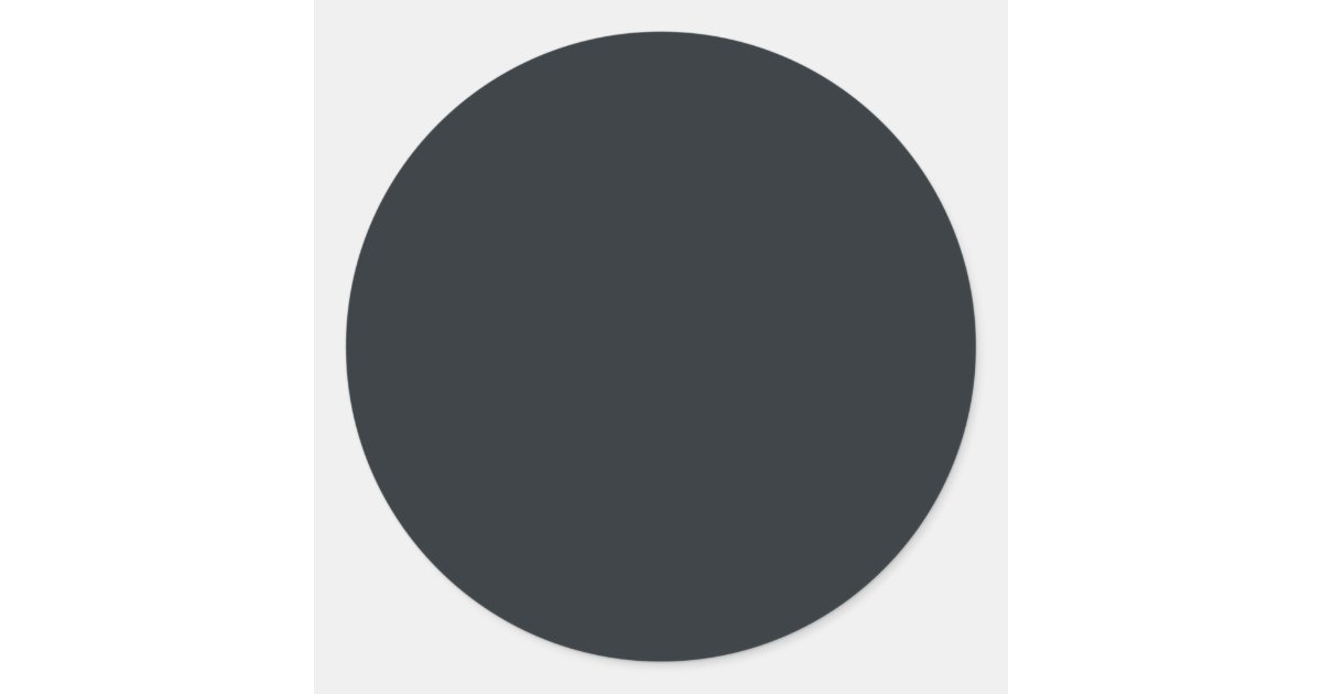 Dark Gunmetal Solid Color Classic Round Sticker | Zazzle