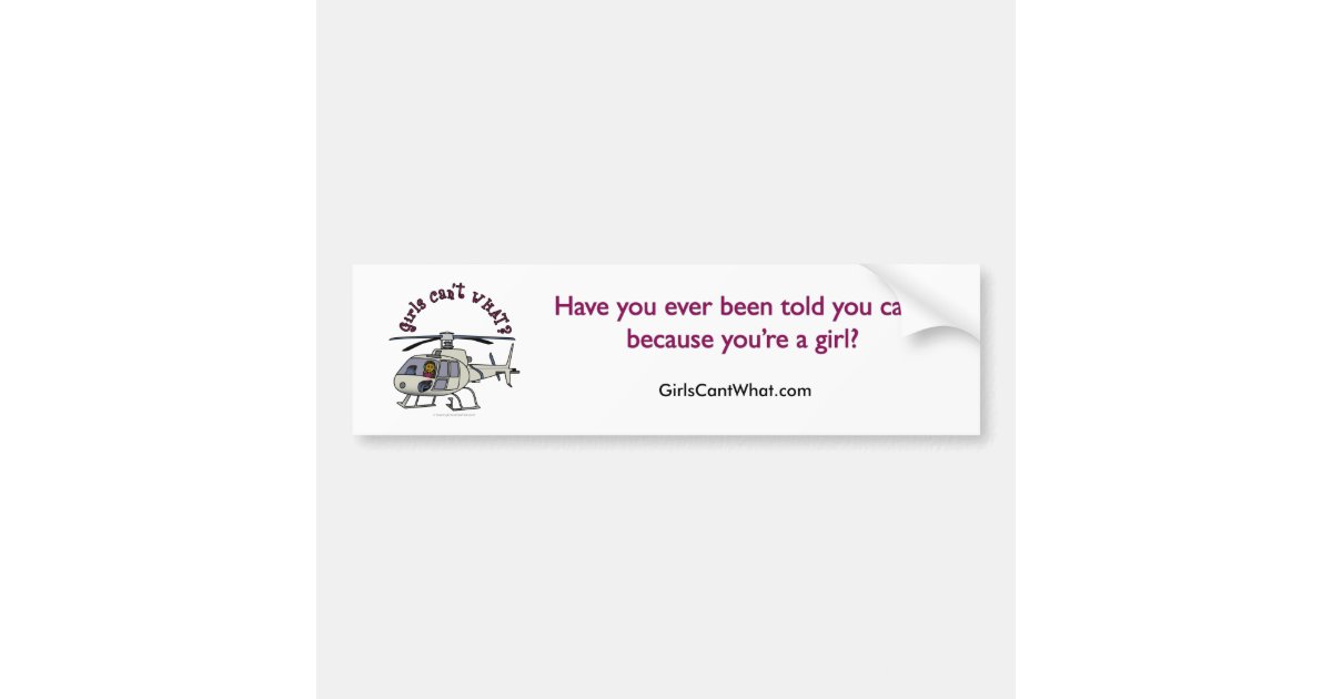 Dark Helicopter Pilot Bumper Sticker | Zazzle