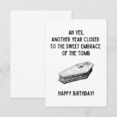 Dark Humor Birthday Card Funny for Spooky Friend | Zazzle
