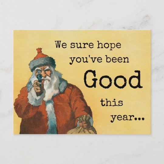Dark Humor Christmas Card Santa | Zazzle.com