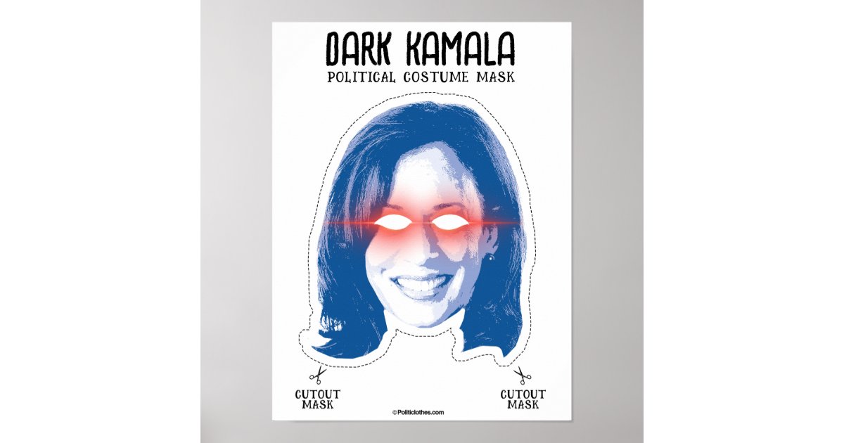 Dark Kamala Costume Mask Poster | Zazzle