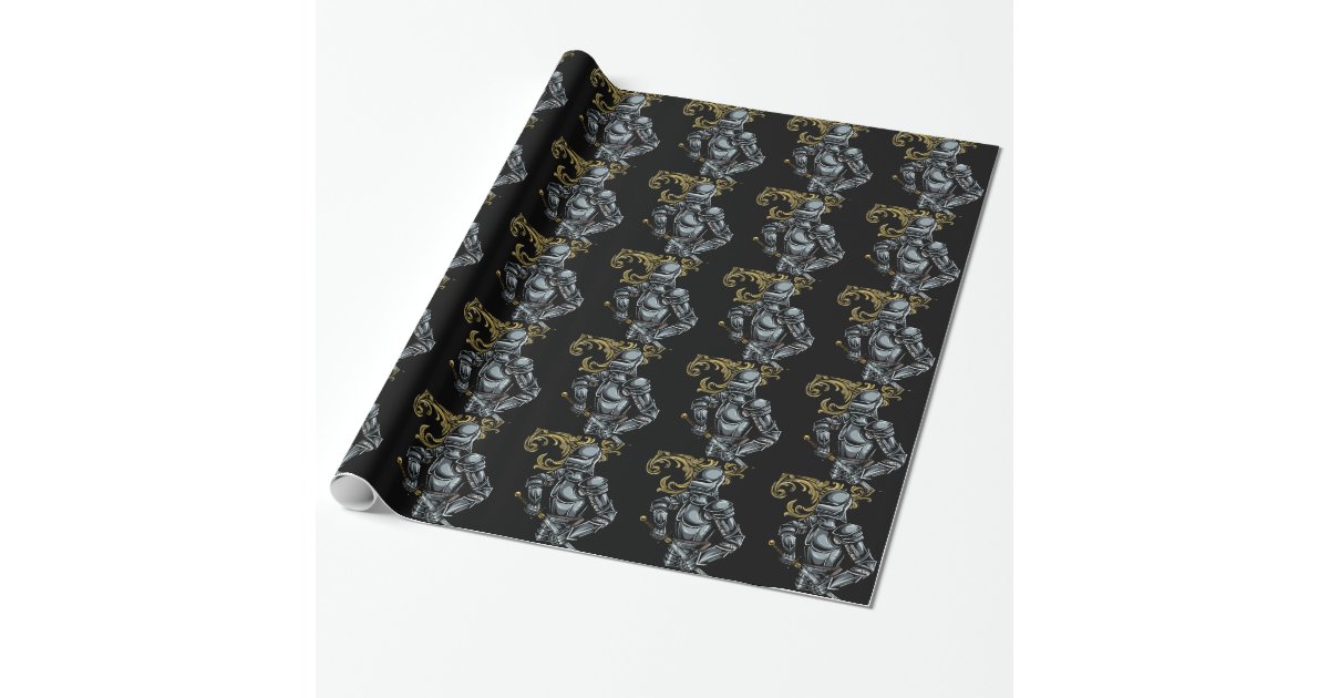 Dark Knight Armor Wrapping Paper | Zazzle