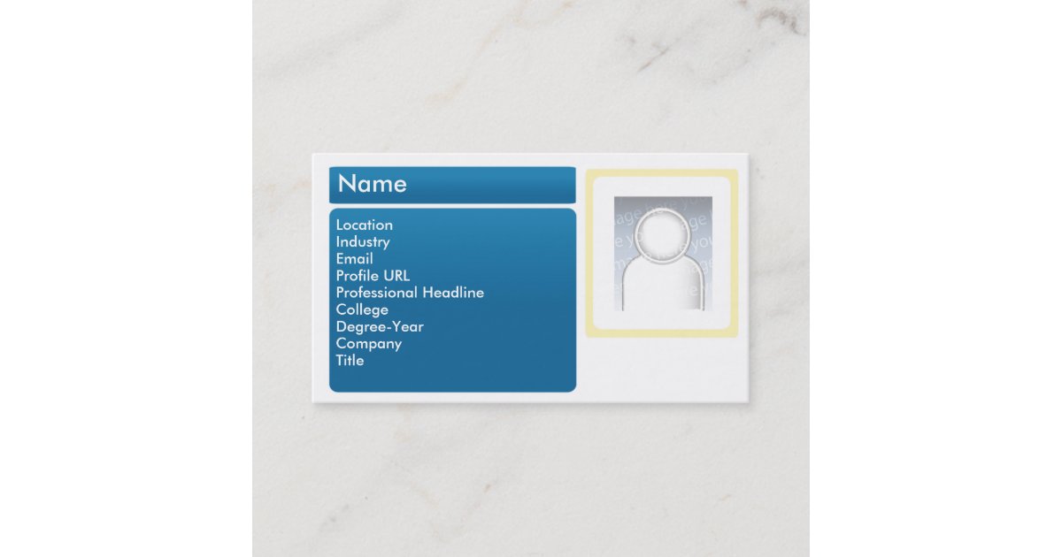 Dark LinkedIn - Business Business Card | Zazzle