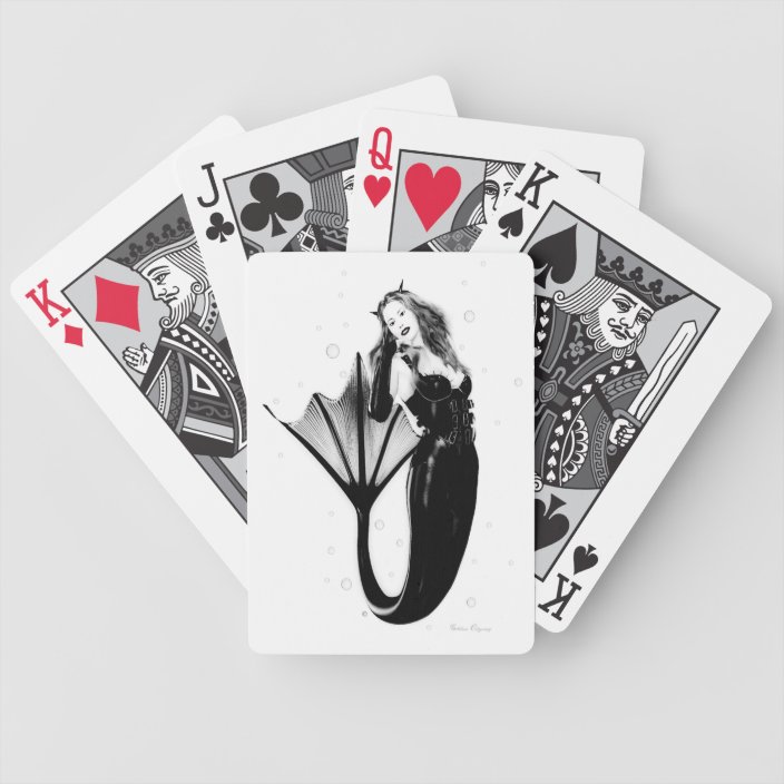 Dark Mermaid Playing Cards | Zazzle.com