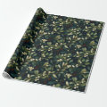 Dark Moody American Mistletoe Winter Holiday Wrapping Paper | Zazzle