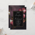 Dark Moody Dutch Old Masters Purple Floral Wedding Invitation | Zazzle
