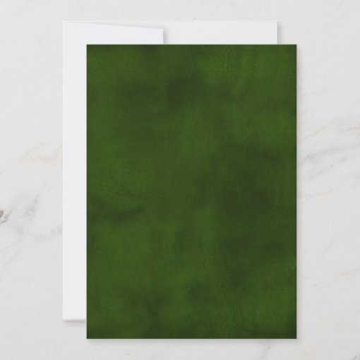 Dark Moss Green Watercolor Wedding Invitations | Zazzle