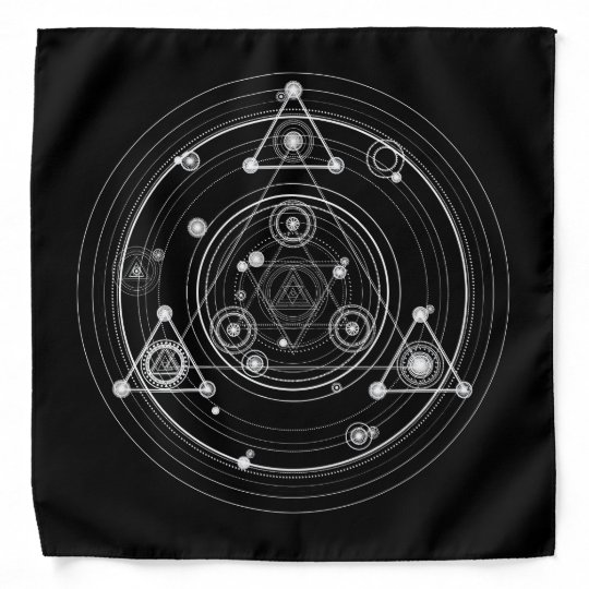 Dark occult style sacred geometry bandana | Zazzle.com