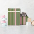Dark Olive Green and Light Pink Stripes Wrapping Paper | Zazzle