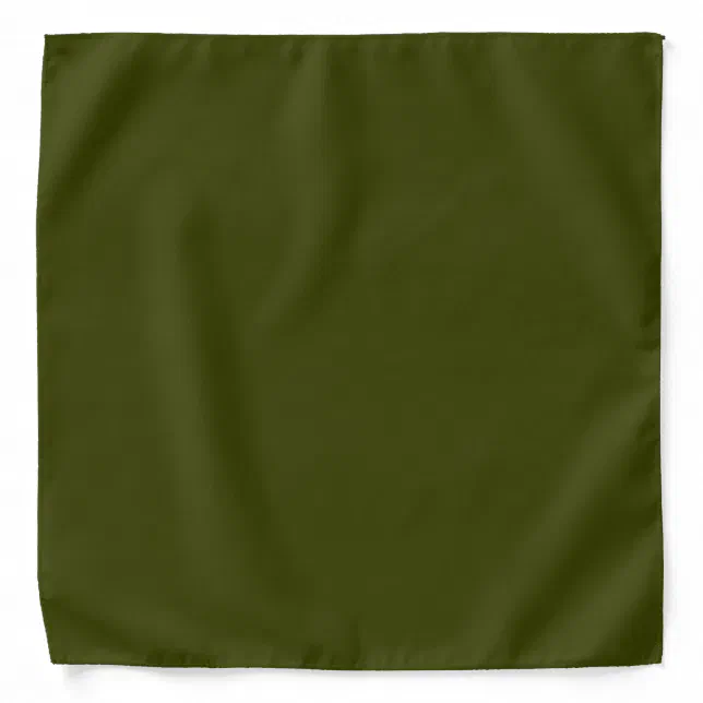 Dark olive green (solid color) bandana | Zazzle
