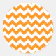 Dark Orange Zigzag Classic Round Sticker | Zazzle