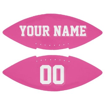DARK PINK AND WHITE Custom Football | Zazzle
